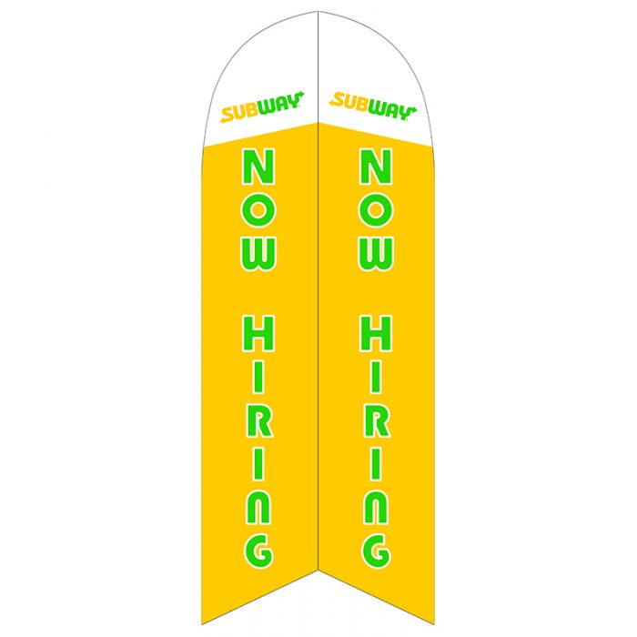 Subway Now Hiring Feather Flag | Business