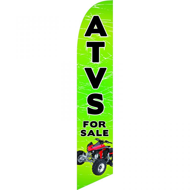 ATVS For Sale Feather Flag | Pre-Designed | Advertising | ad