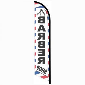 Barber Shop Feather Flag | Swooper Advertising Banner
