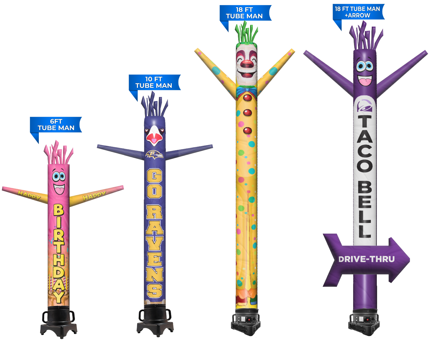 Custom Inflatable Tube Man | Blow-Up Advertising Man | Fast Turnaround ...