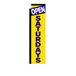 Open Saturday Rectangle Flag | Advertising Banner | FFN