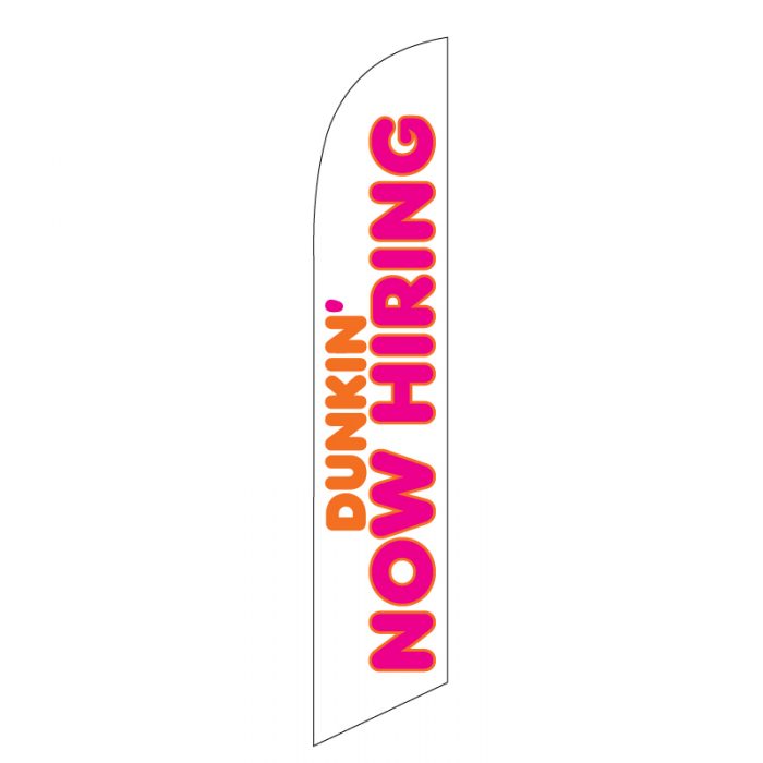 Dunkin Donuts Now Hiring Feather Flag | Business Advertising