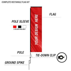 Custom 8ft Rectangle Flag with 10ft Hardware - Free Shipping