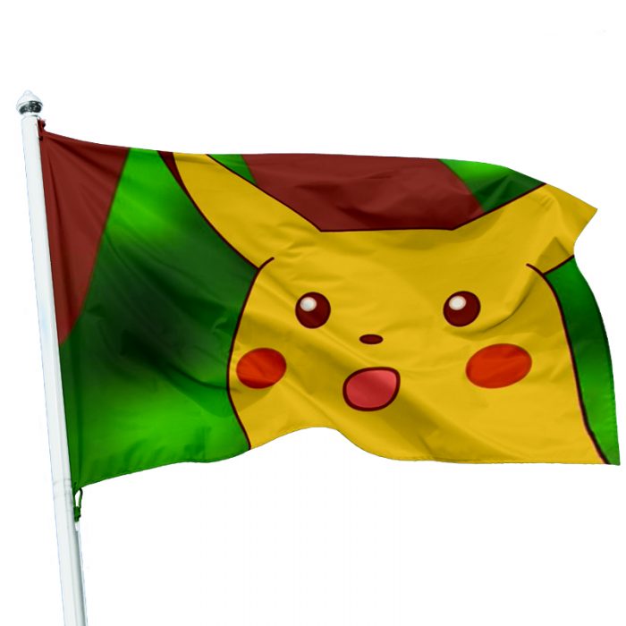Surprised Pikachu Meme 3x5 Standard Flag | USA Made