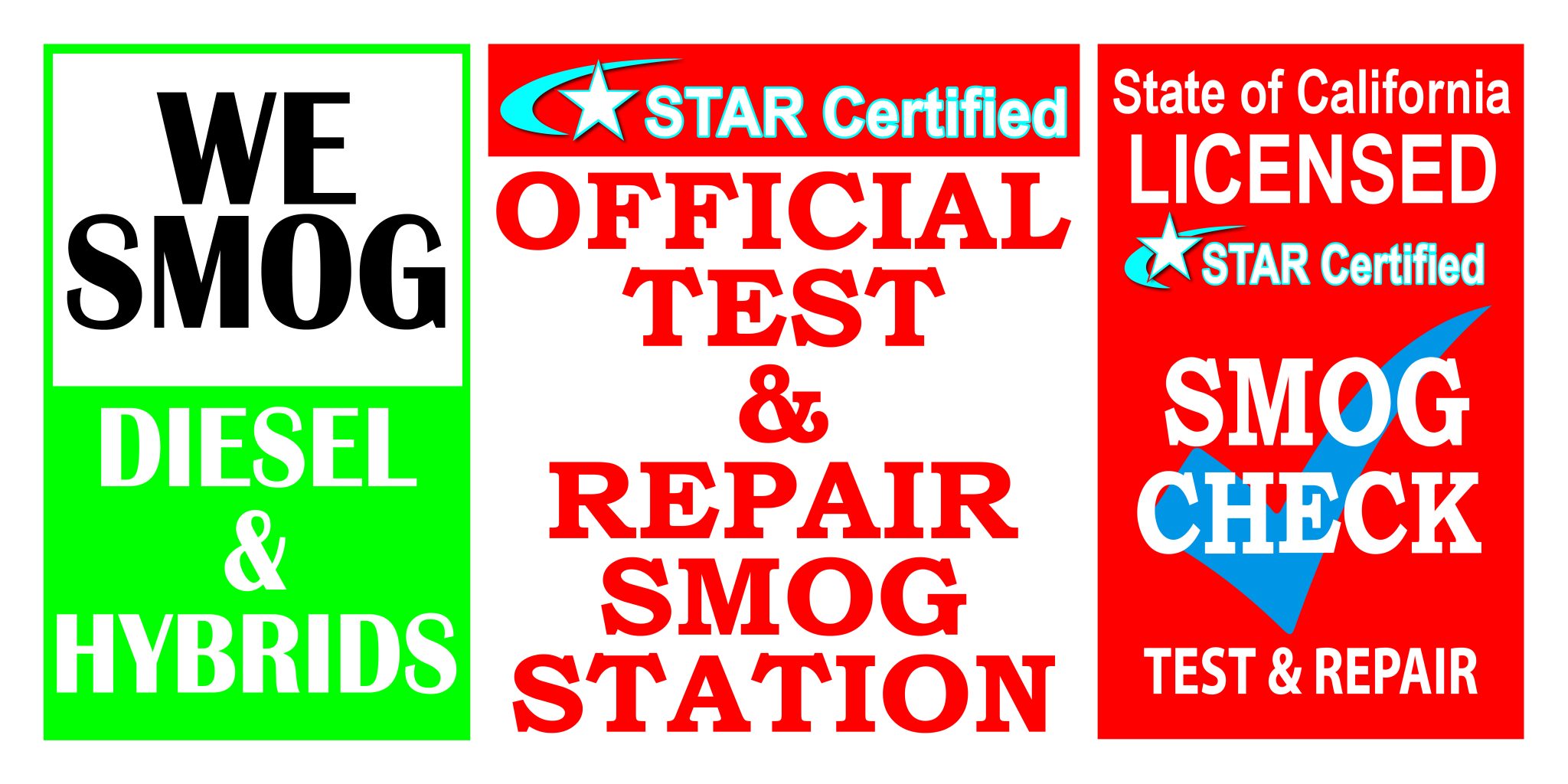 We Smog Diesel & Hybrids Test & Repair Smog Station Banner